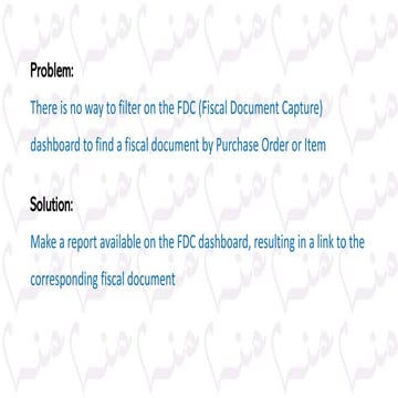 Report on the FDC (Fiscal Document Capture) dashboard | PDF