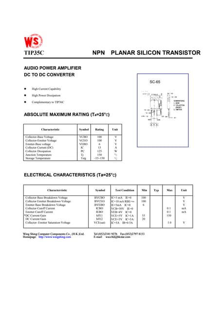 Original Transistor PNP A1266 2SA1266 TO 92 New | PDF