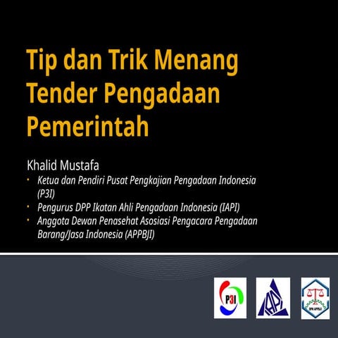 Saran Tip dan Trik Supaya Menang Tender.pptx