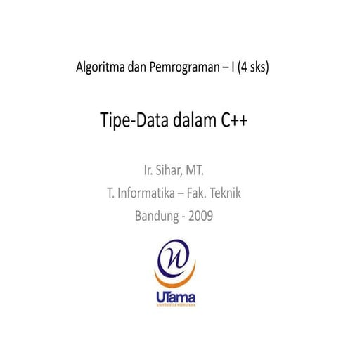 Tipe-Data Dalam C++ Programming-language | PDF