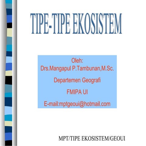 Tipe tipe ekosistem | PPT