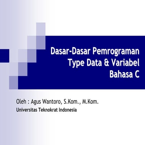 Tipe data dan variabel | PDF