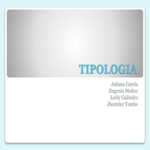 Tipos de tipología | DOCX