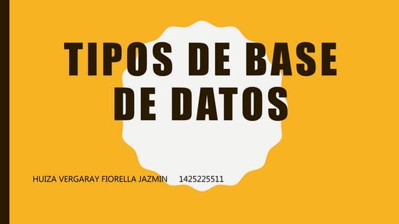 Tipos de Base de Datos | PPT