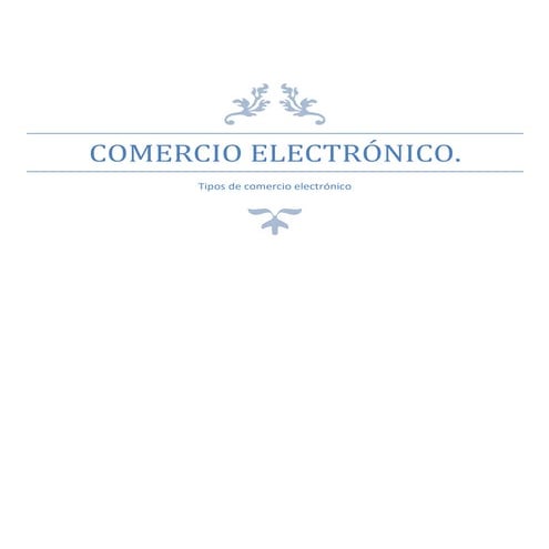 Tipos ecommerce | PDF
