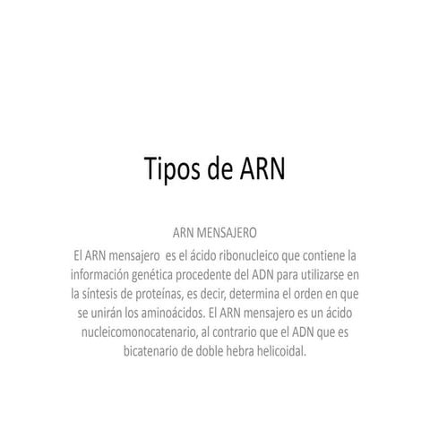 Tipos de arn | PPTX