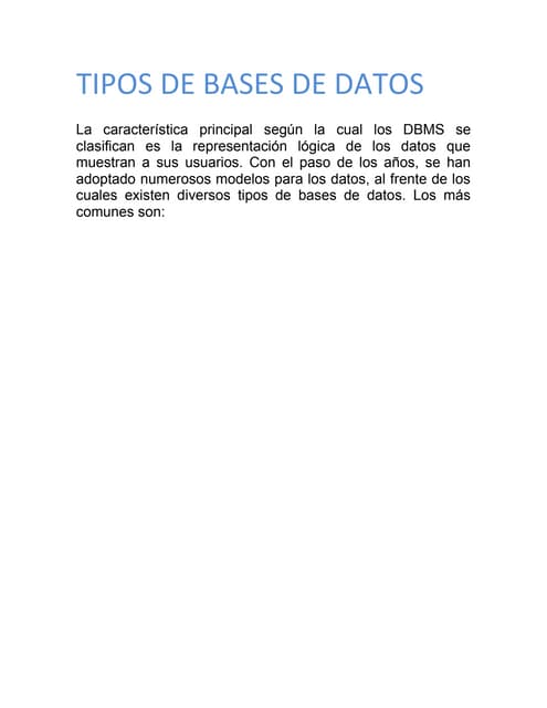 Metodología para la creación de base de datos | PPT