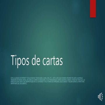 Tipos de cartas | PPT
