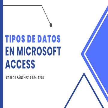 Tipos de datos en Microsoft Access definiciones.pdf | Databases | Computer Software and Applications