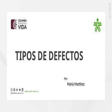 TIPOS DE DEFECTOS que pueden presentanse en los procesos para ...