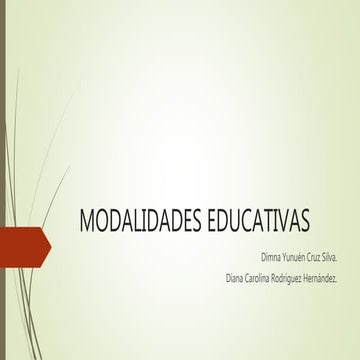Cuadro comparativo; modalidades educativas | PDF