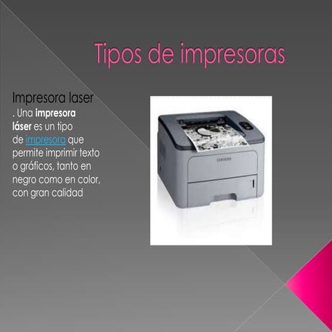 Tipos de impresoras juan bugeau | PPTX