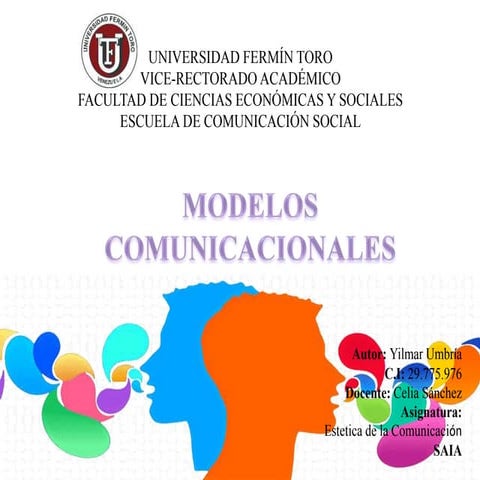TIPOS DE MODELOS COMUNICACIONALES - COMUNICACIÓN SOCIAL | PPTX