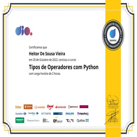 Tipos de Operadores com Python.pdf
