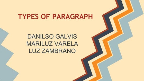TYPES OF PARAGRAPHS | PPT