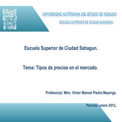Tipos de precios en el mercado | PPT