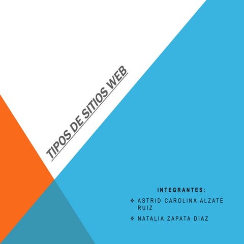 Tipos de sitios web | PPTX | Computing | Technology & Computing