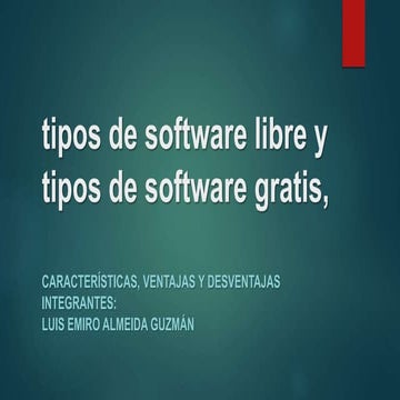 Tipos de software libre y tipos de software | PPT