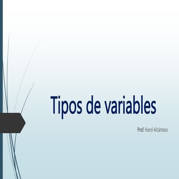 Tipos de variables.pptx | Programming Languages | Computing