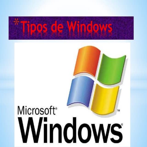 Tipos de windows | PPTX