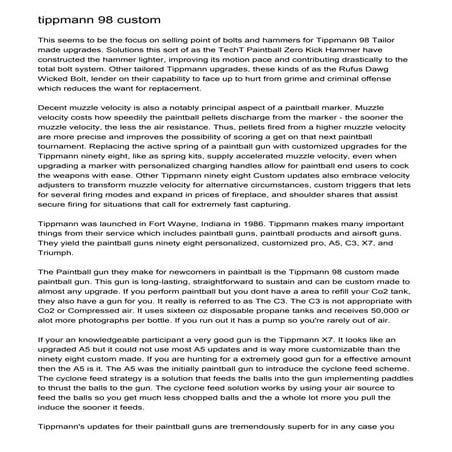 tippmann 98 custom | PDF