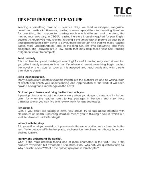 7 tips for writing a novel | PDF