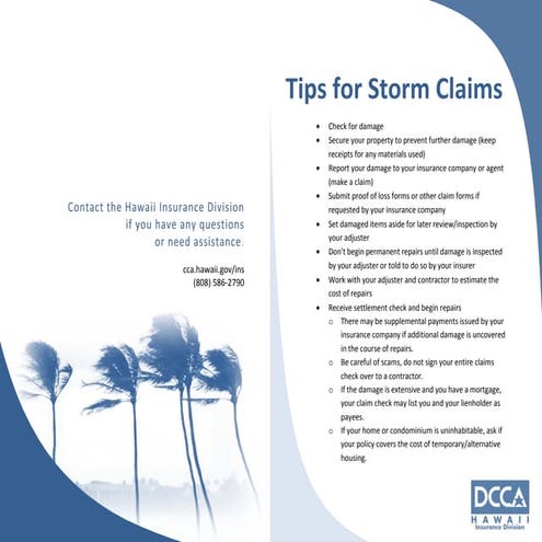 Tips for Storm Claims | PDF
