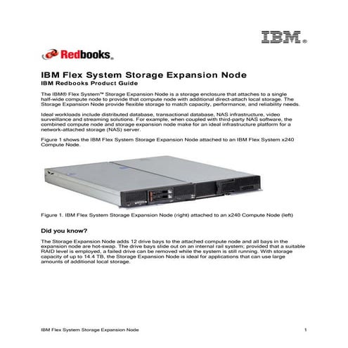 IBM Flex System Storage Expansion Node | PDF | Computer Peripherals ...