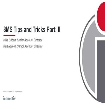 Tips and Tricks for 8MS Part II | PPT