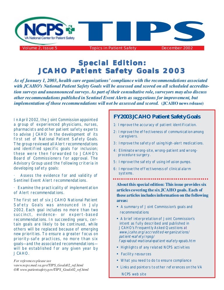 Topics In Patient Safety 2003 Initial Joint Commission National P topics-in-patient-safety-2003-initial-joint-commission-national-p