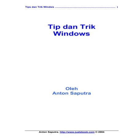 Tips dan Trik Windows | PDF