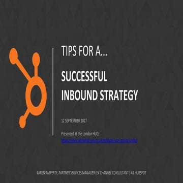 Tips for a successful inbound marketing strategy in HubSpot | PPT