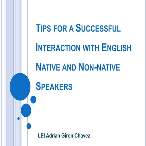 Tips For A Successful Interaction With English Speakers | PPT