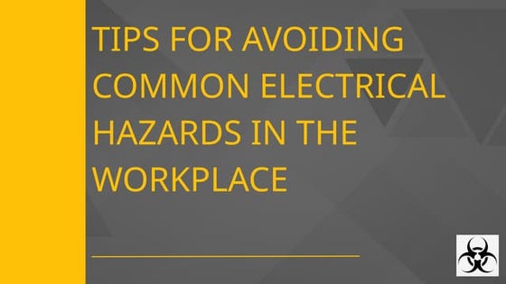 Complete Guide to Electrical Safety in the Workplace | PPTX | Injuries ...