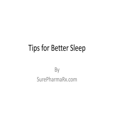 Tips for better sleep | PPTX
