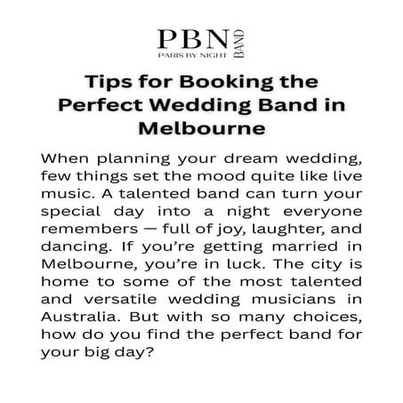Tips for Booking the Perfect Wedding Band in Melbourne.pdf