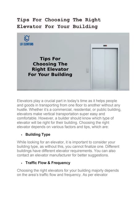 Elevator Service.ppt