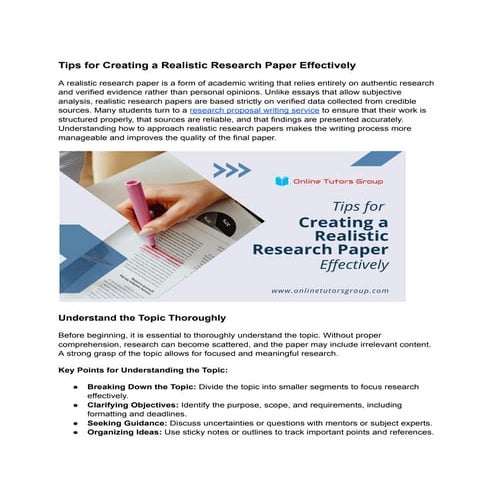 Tips for Creating a Realistic Research Paper Effectively.pdf