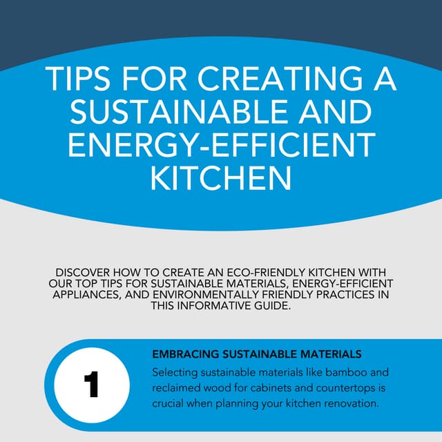 Tips for Creating a Sustainable and Energy-Efficient Kitchen | PDF