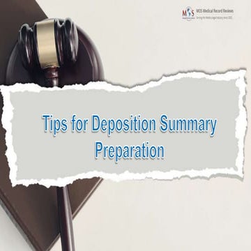 Tips for Deposition Summary Preparation.pptx