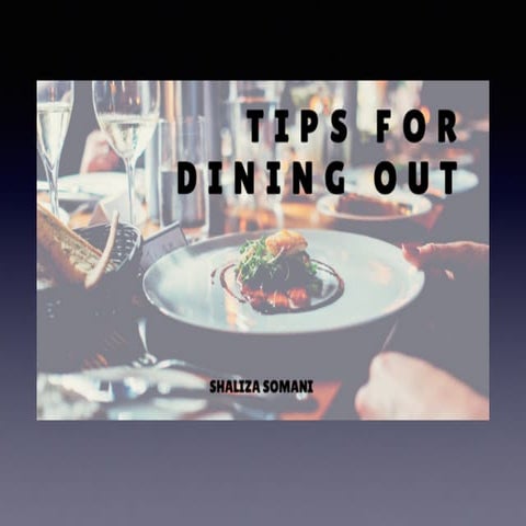 Tips for Dining Out | PPT