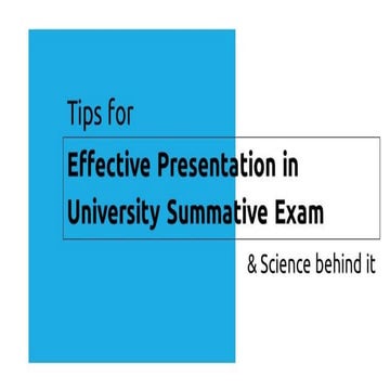 Tips for effective exam presentation | PDF