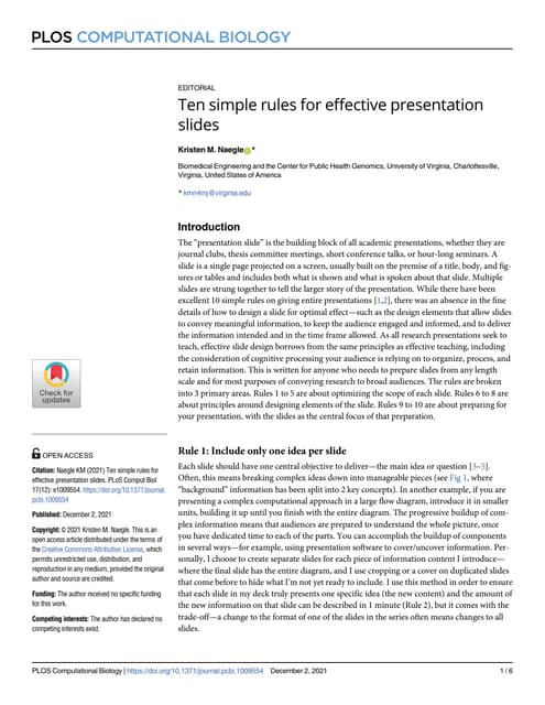 How to present a research paper using power point | DOCX | Science