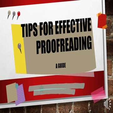 Students Alley | Tips for Effective Proofreading | PPT