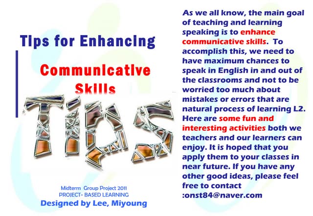 Tips for enhancing communicative skills. ppt | PPT Tips for enhancing communicative skills. ppt | PPT