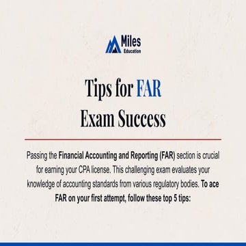 Tips for Financial Accounting and Reporting (FAR) Exam Success | PDF