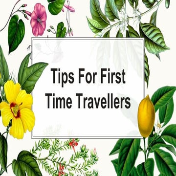 Tips for first time travellers | PPTX