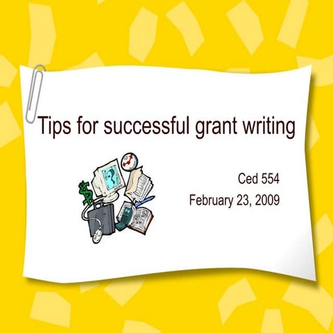 Tips For Grant Writing | PPT