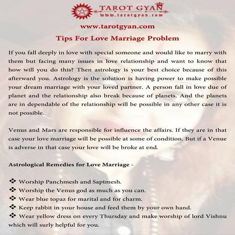 Tips for love marriage problem | PDF