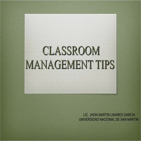 Tips for managing class | PPT